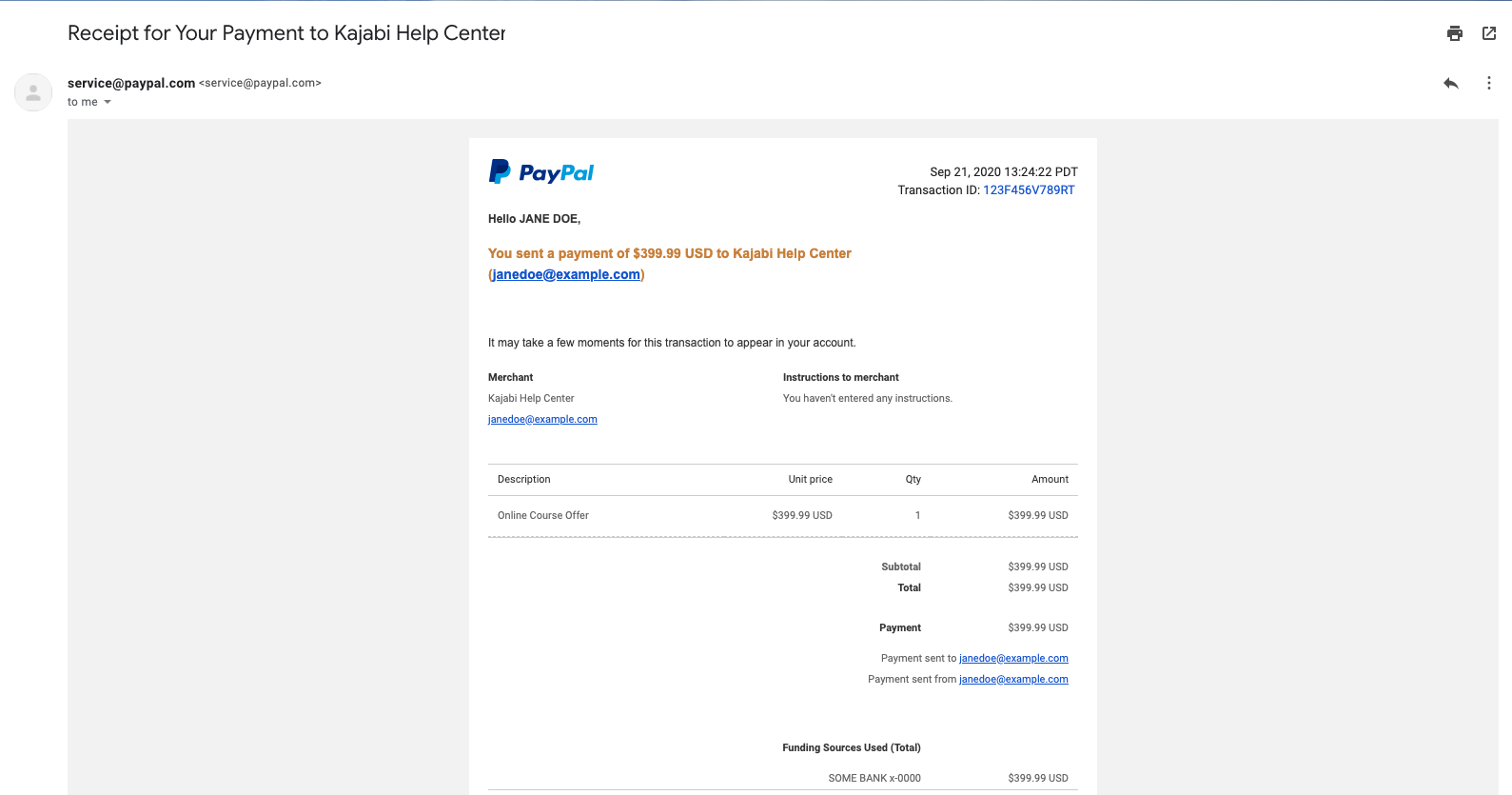 How Do I Send A Receipt With PayPal Kajabi Help Center